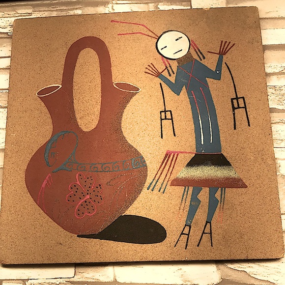 Art | Vintage Sand Painting By Artist Yazzie | Poshmark